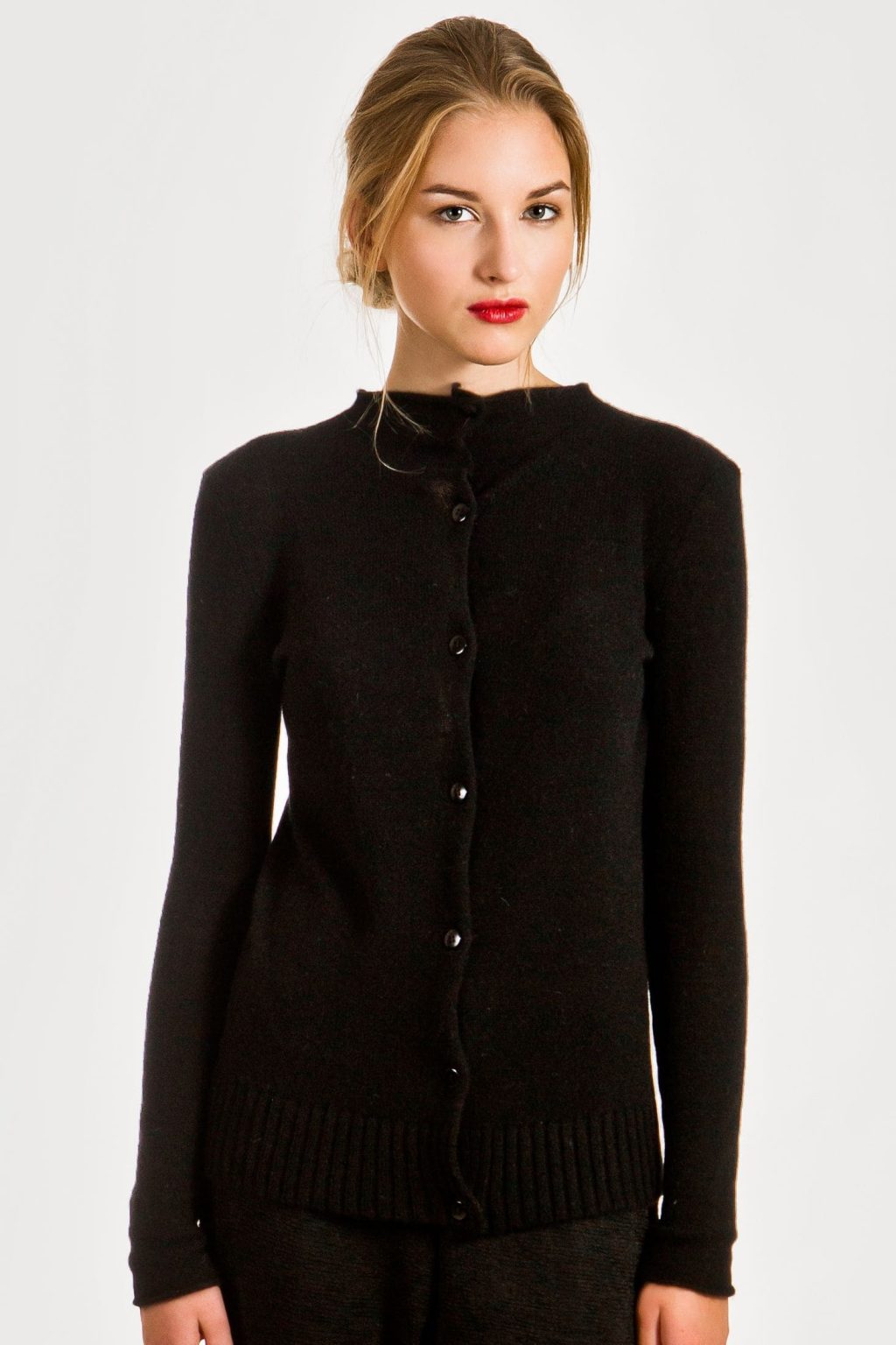 Black short cashmere cardigan HELEN - Krista Elsta